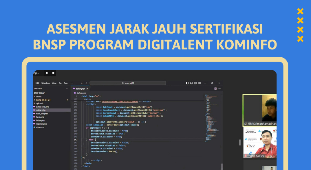 Sertifikasi BNSP Junior Web Developer Mahasiswa Seluruh Indonesia